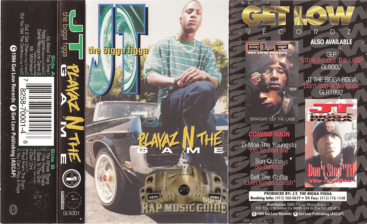JT The Bigga Figga - Playaz N The Game: 2nd Press. Cassette Tape | Rap Music Guide